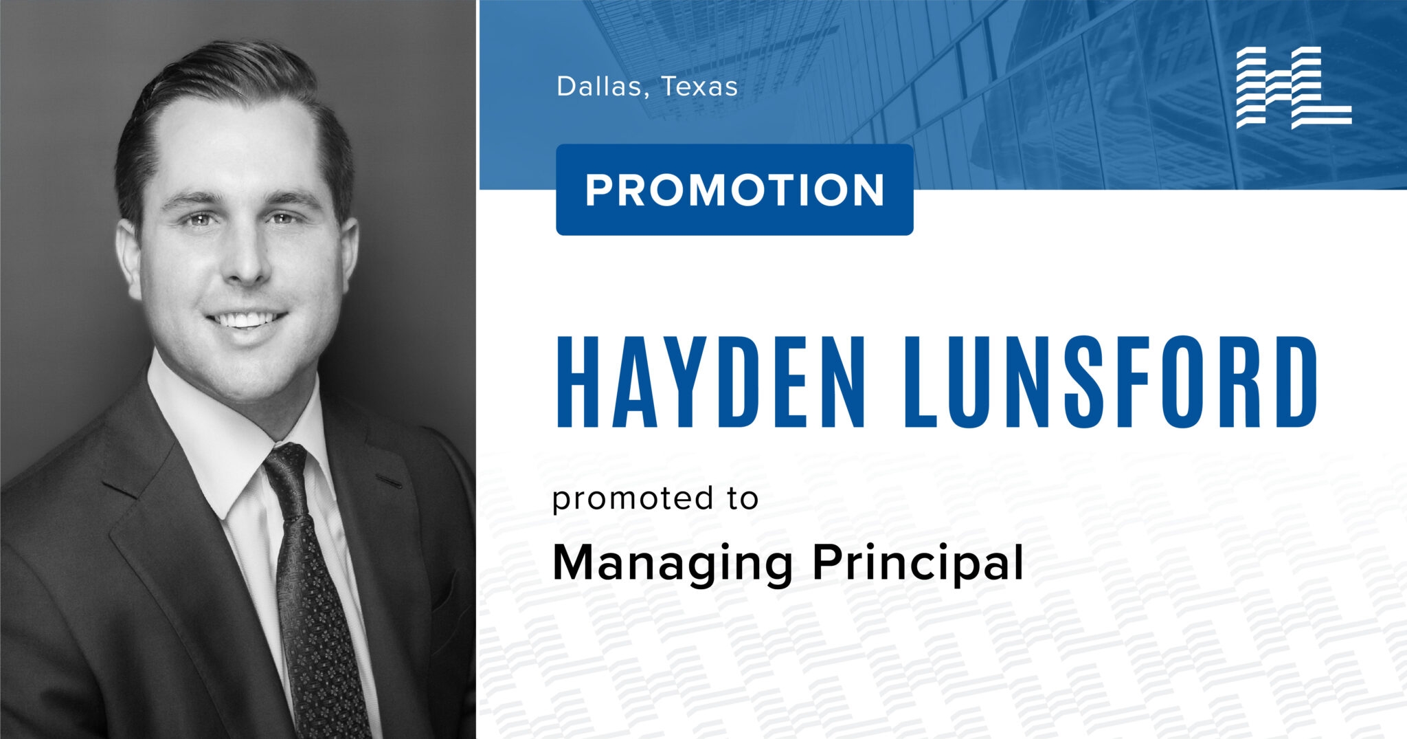 Hayden Lunsford Promoted to Managing Principal - Holt Lunsford Commercial